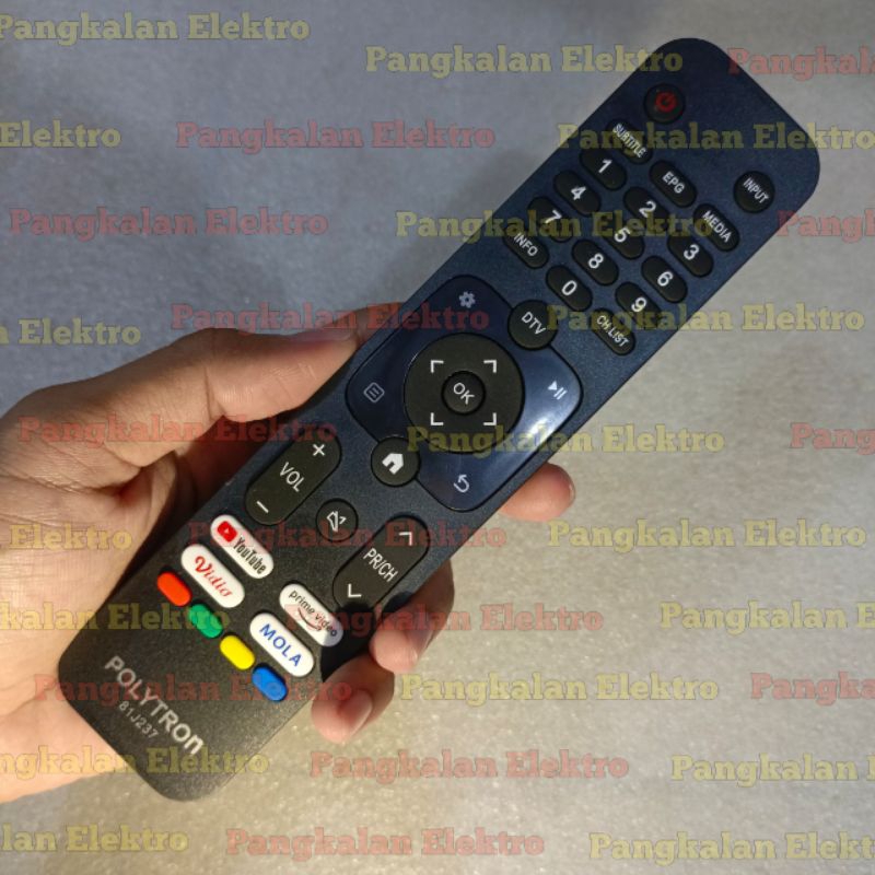Jual REMOTE TV POLYTRON SMART TV 81J237 81J237M01 NON VOICE REMOT TV ...