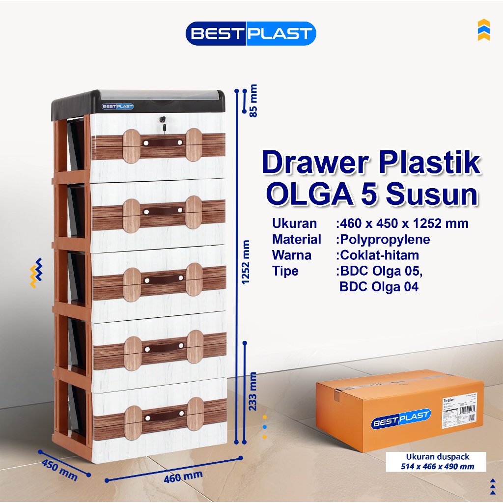 Jual Bestplast BDC 05 OLGA / Drawer Cabinet / Lemari Laci Penyimpanan ...