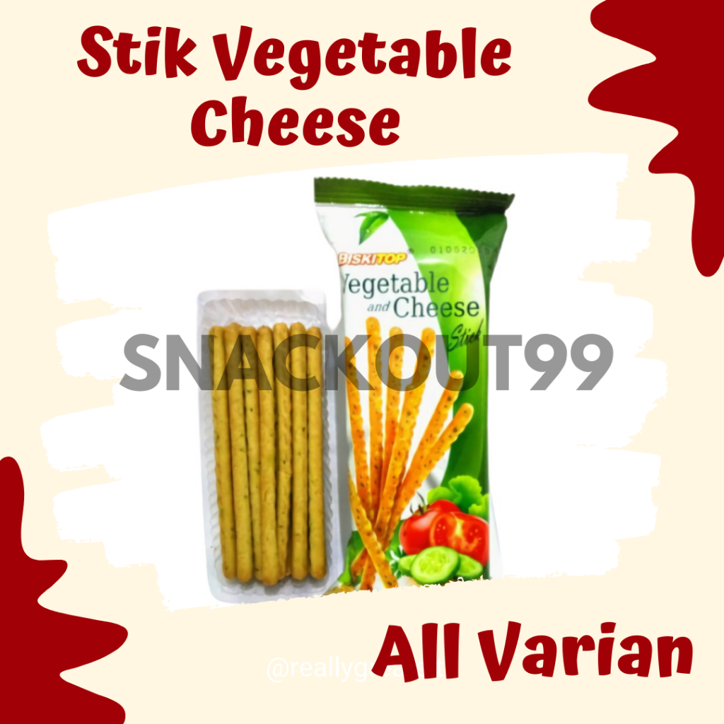 Jual Biskitop Vegetable Cheese Stick Biskuit Stik 50 gram | Shopee ...