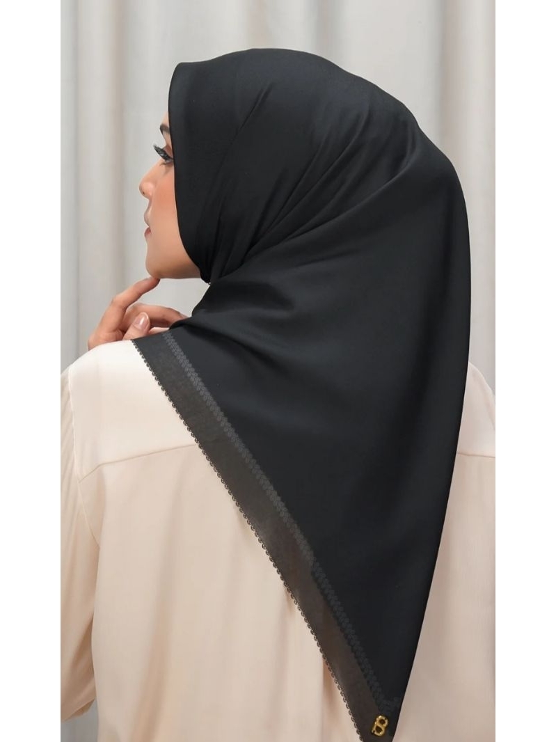 Jual TODAY SCARF JET BLACK BUTTONSCARVES JILBAB HITAM BUTTONSCARVES ...