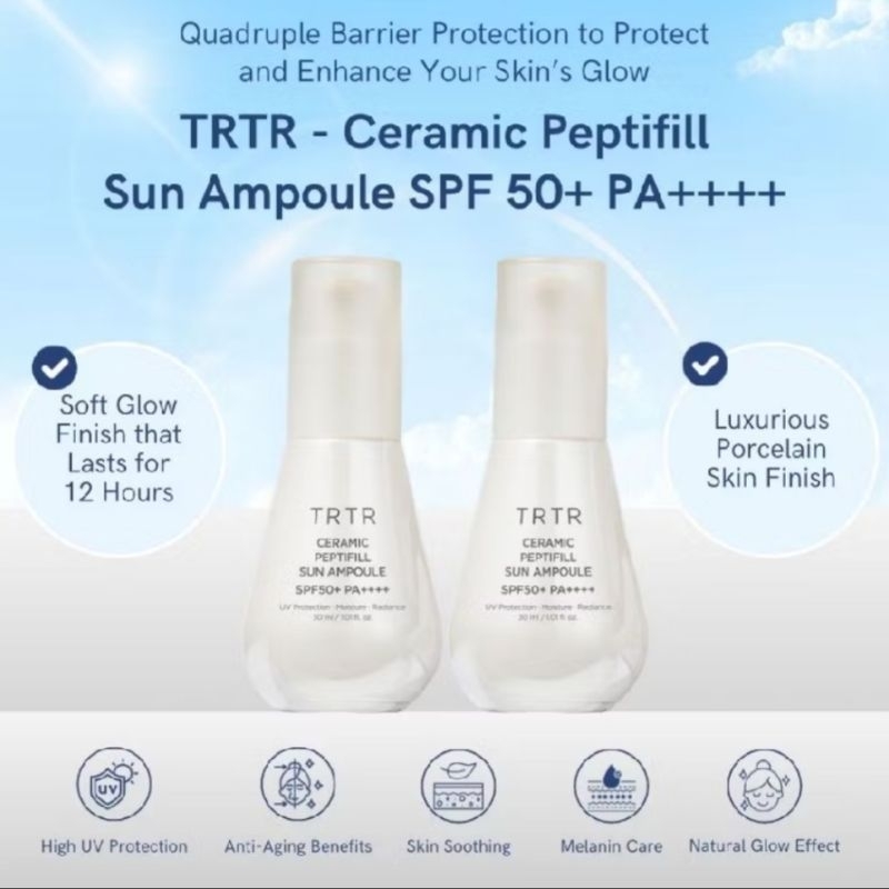 Jual TIRTIR TRTR - Ceramic Peptifill Sun Ampoule SPF 50+ PA+++++ | Shopee Indonesia