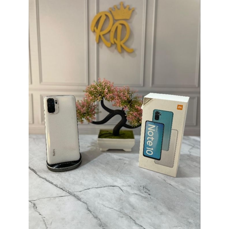Jual ORIGINAL FULLSET Xiaomi Redmi Note 10 4/64 pobble white second ...