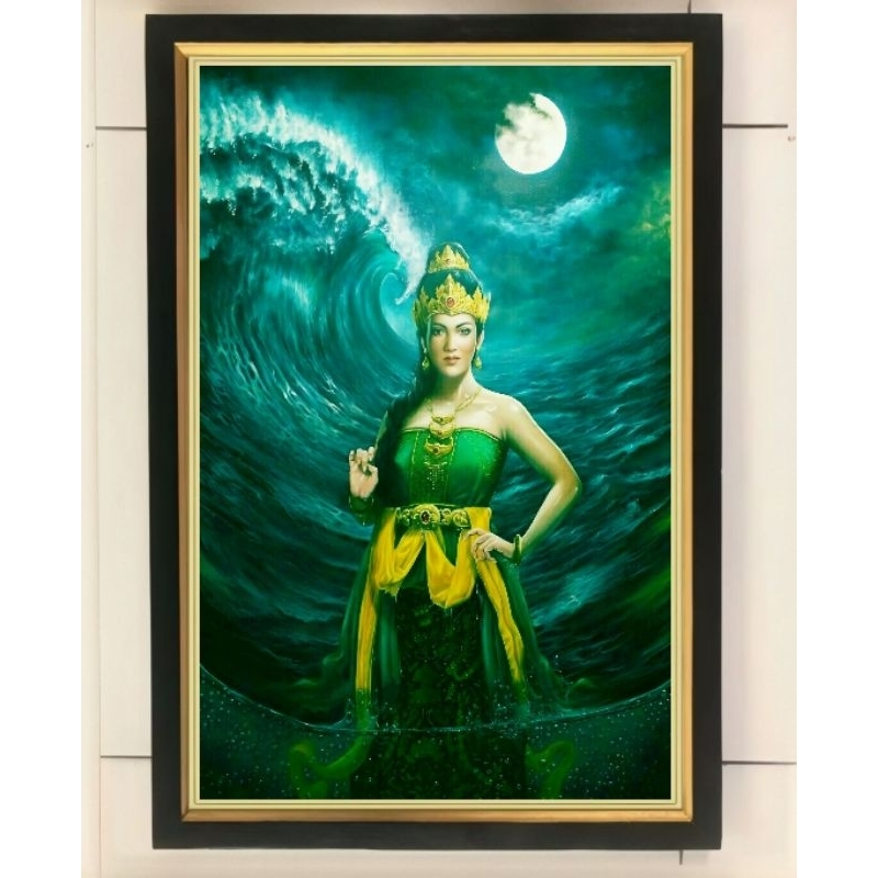 Jual hiasan dinding lukisan cetak nyi roro oro kidul plus bingkai ...