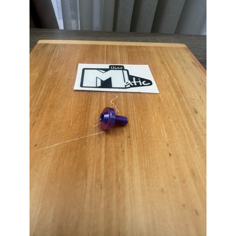 Jual baut titanium m5x10 , baut titanium drat 8 panjang 1cm big head ...