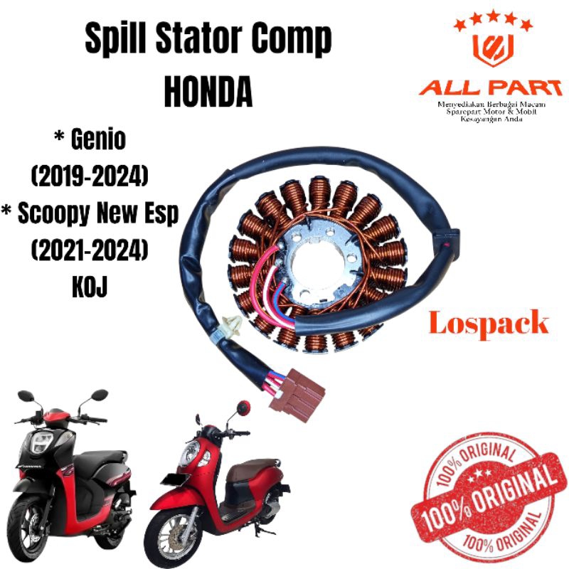 Jual ( ORIGINAL ) Spull spul stator comp honda new scoopy genio kode K0J | Shopee Indonesia