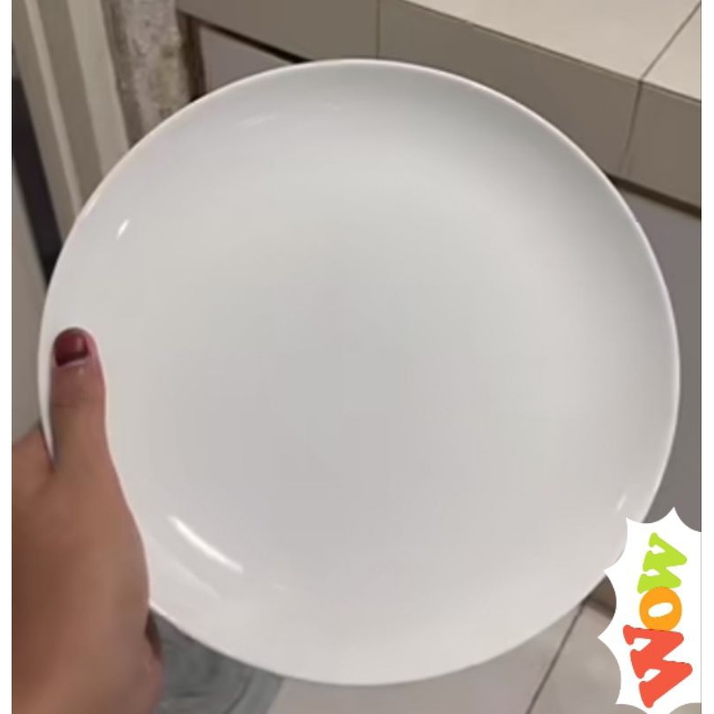 Jual Piring Keramik Porselen Bentuk Bulan Warna Putih Polos Merk Blanc ...
