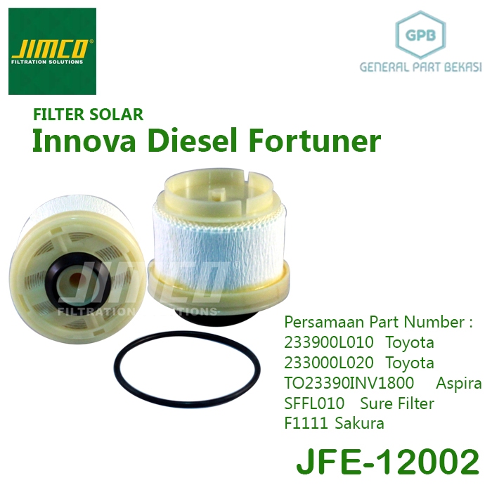 Jual Filter Solar Innova Diesel Fortuner Pajero Sport F-1111 Jimco JFE ...