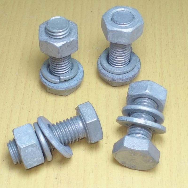 Jual baut mur hdg m12x35mm pitch 1,75 baut mur kunci 19 grade 4.6 baut galvanis hotdip | Shopee ...