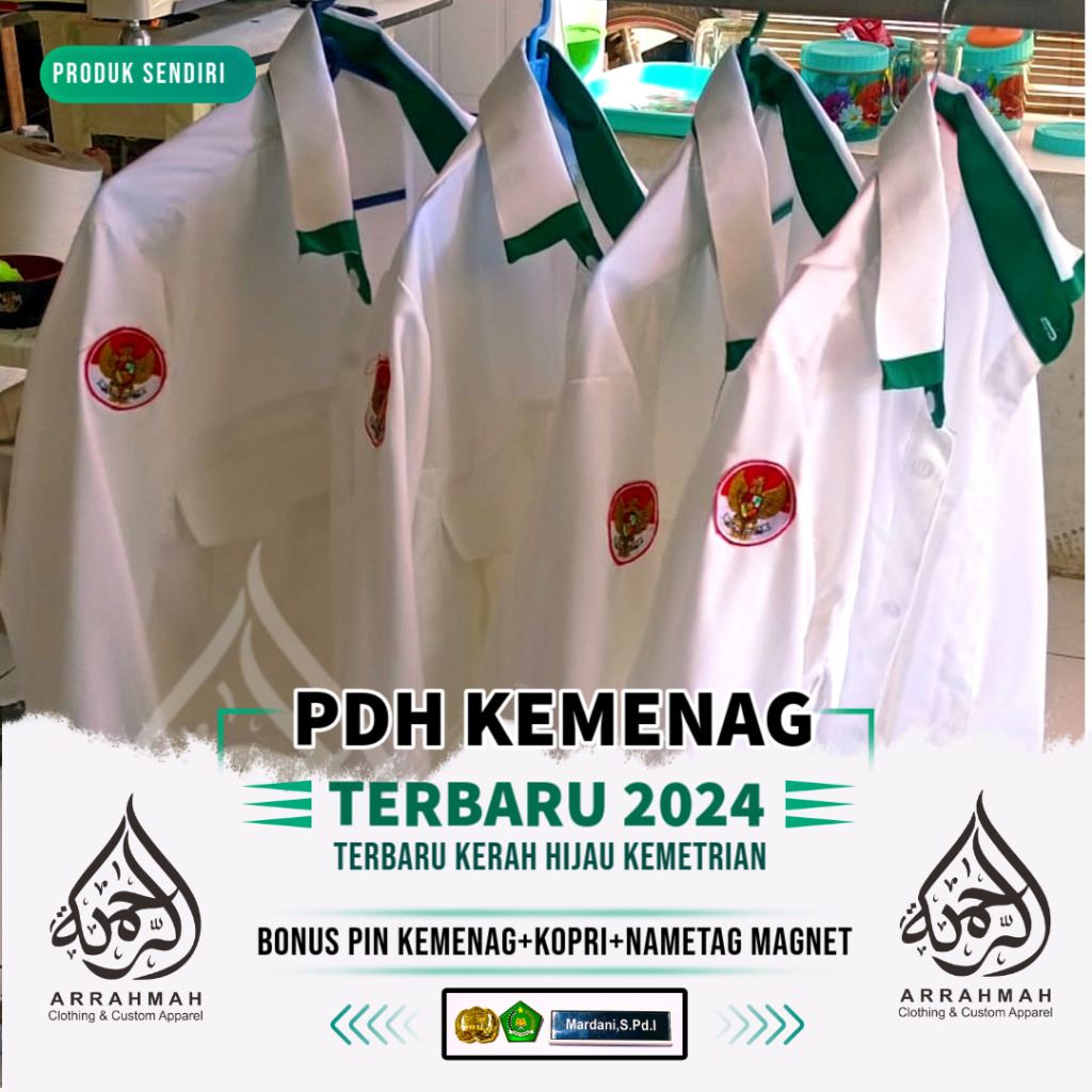 Jual PDH KEMENAG 2024 KERAH HIJAU Bahan Terbaik Khusus Untuk Arahan ...