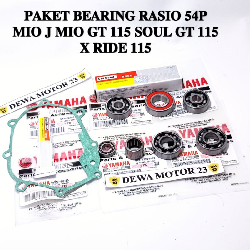 Jual Bearing Laher Rasio As Pully+Paking CVT Mio J Mio GT Mio Soul Fino ...