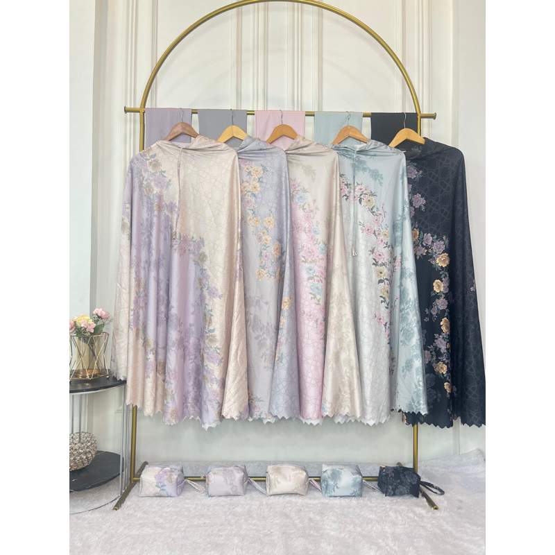 Jual [ NEW READY] Mukena Jumbo Silk Premium Motif Mix Polos 2in1 Mawar ...