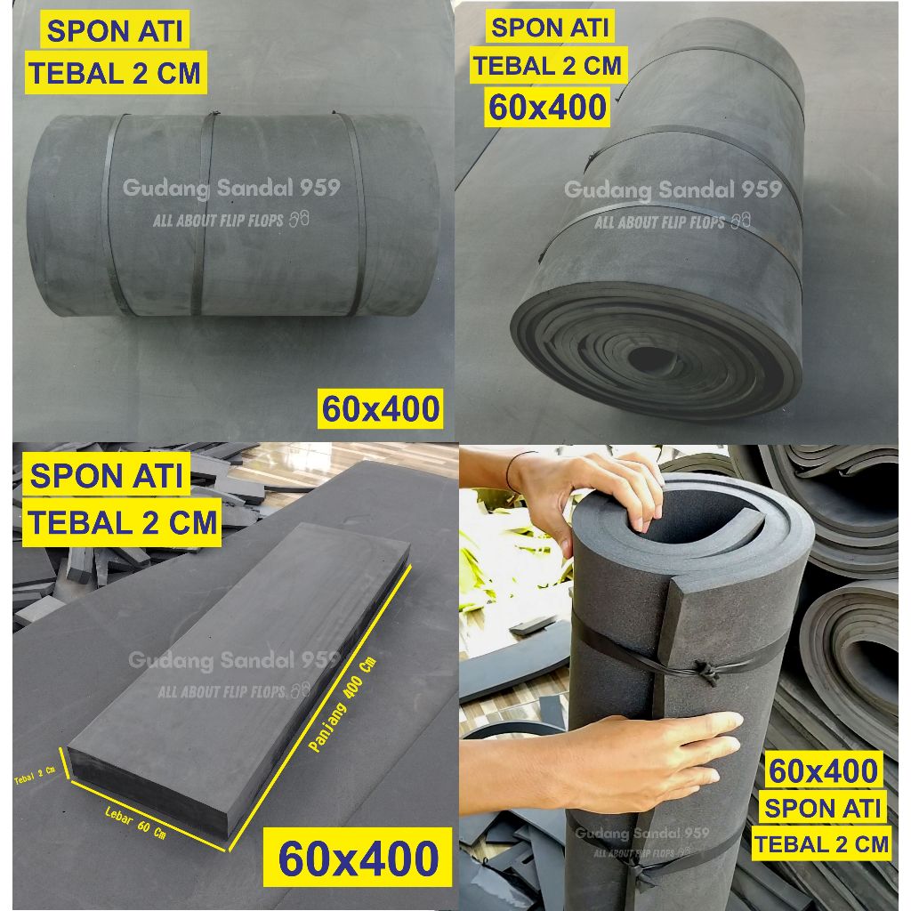 Jual SPON ATI TEBAL 2 CM WARNA HITAM LEBAR 60 CM X PANJANG 400 CM UNTUK ...