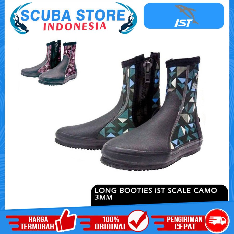 Jual Long Boot IST Scale Camo 3mm Booties Camoflage Sepatu Karang Selam ...