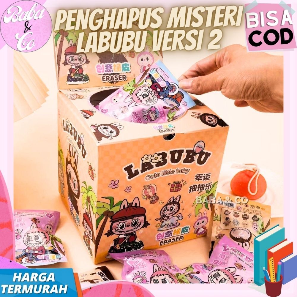 Jual PENGHAPUS MISTERI LABUBU VERSI 2 PENGHAPUS LABUBU BLIND BOX ...