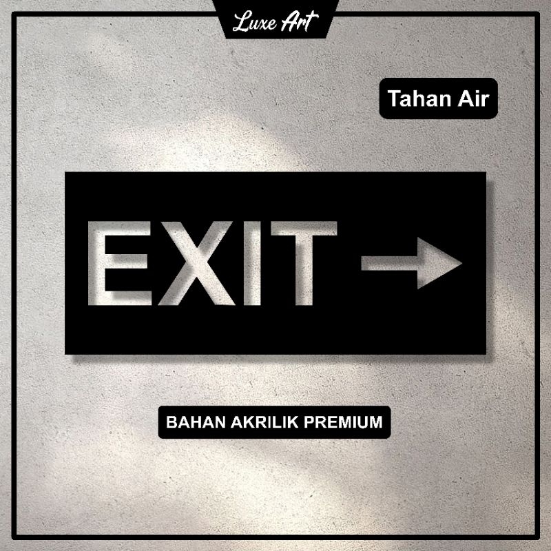 Jual Sign Enter dan Exit Akrilik Premium Tebal 3mm - Minimalis, Tahan ...