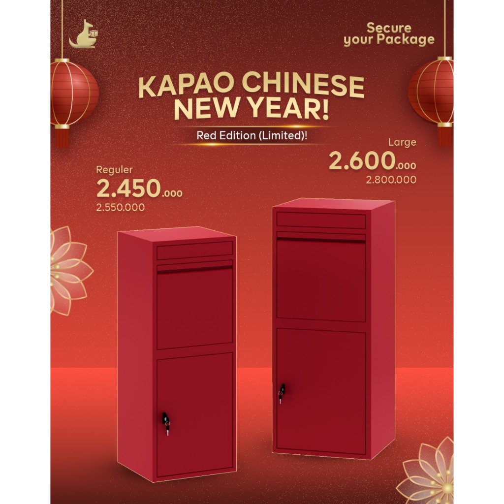 Jual Kotak paket kapao tempat penyimpanan paket ontine RED - Merah ...