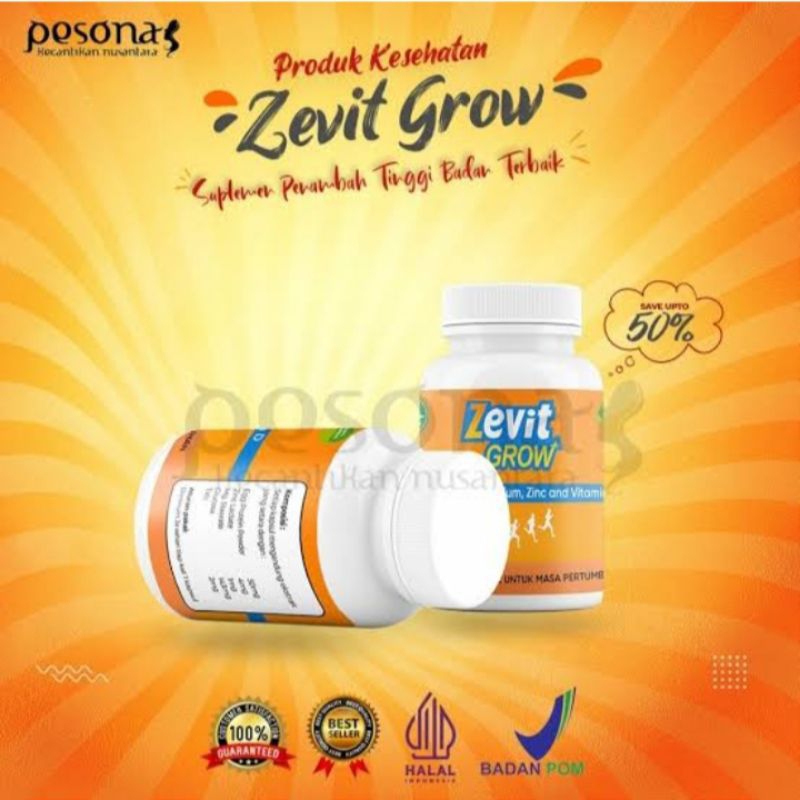 Jual Zevit Grow Multivitamin dan Mineral untuk masa pertumbuhan | Shopee Indonesia