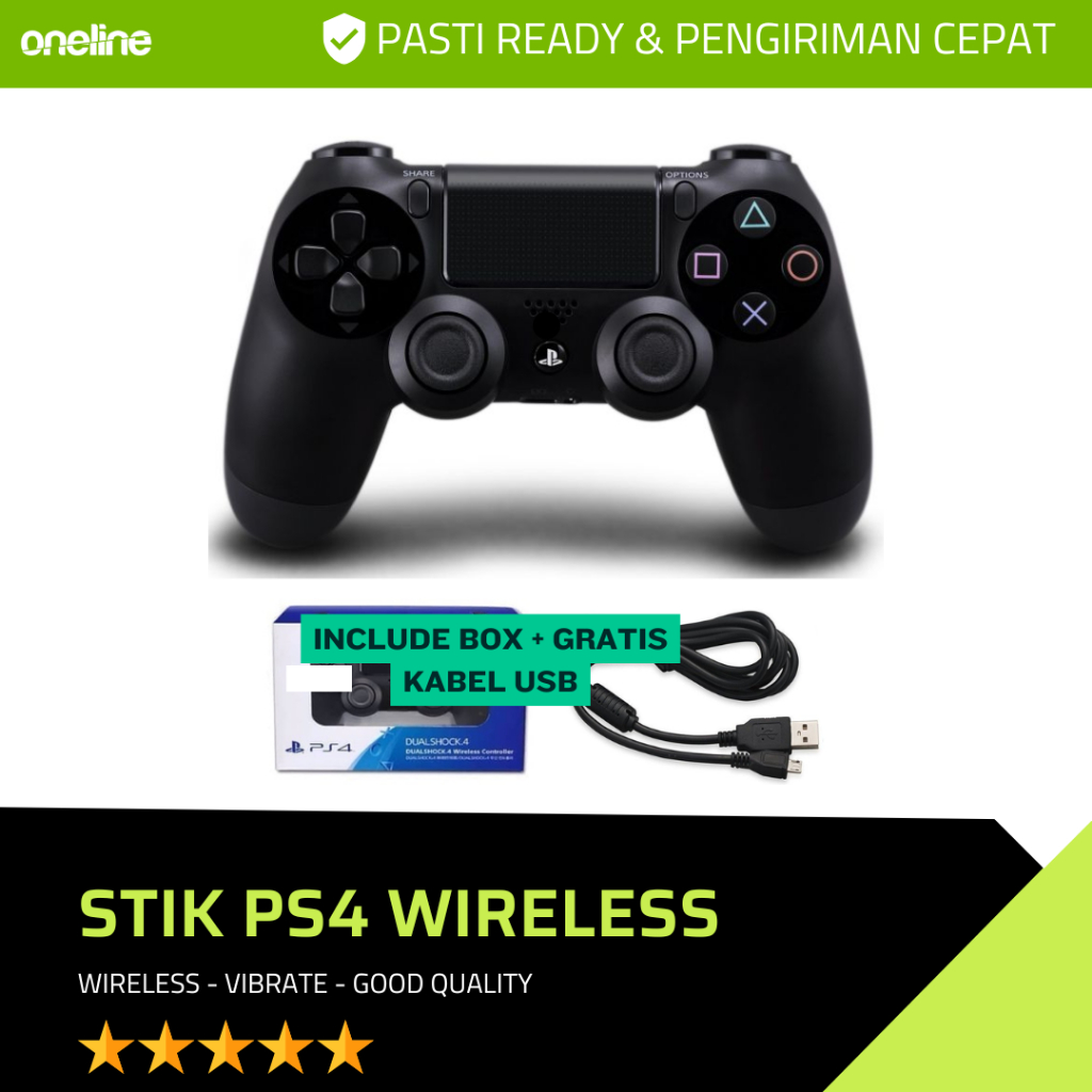 Jual Stik PS4 / DS4 Stick PS4 Wireless Ori Pabrik | Gamepad Controller PS4 PC | Shopee Indonesia