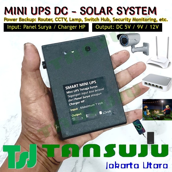 Jual Mini UPS DC 2A 5V 9V 12V Power Backup Router Wifi CCTV Emergency ...