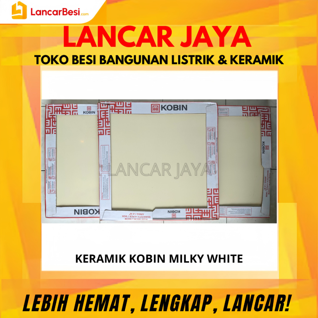 Jual Keramik Lantai Kobin Milky White 50x50 | Shopee Indonesia