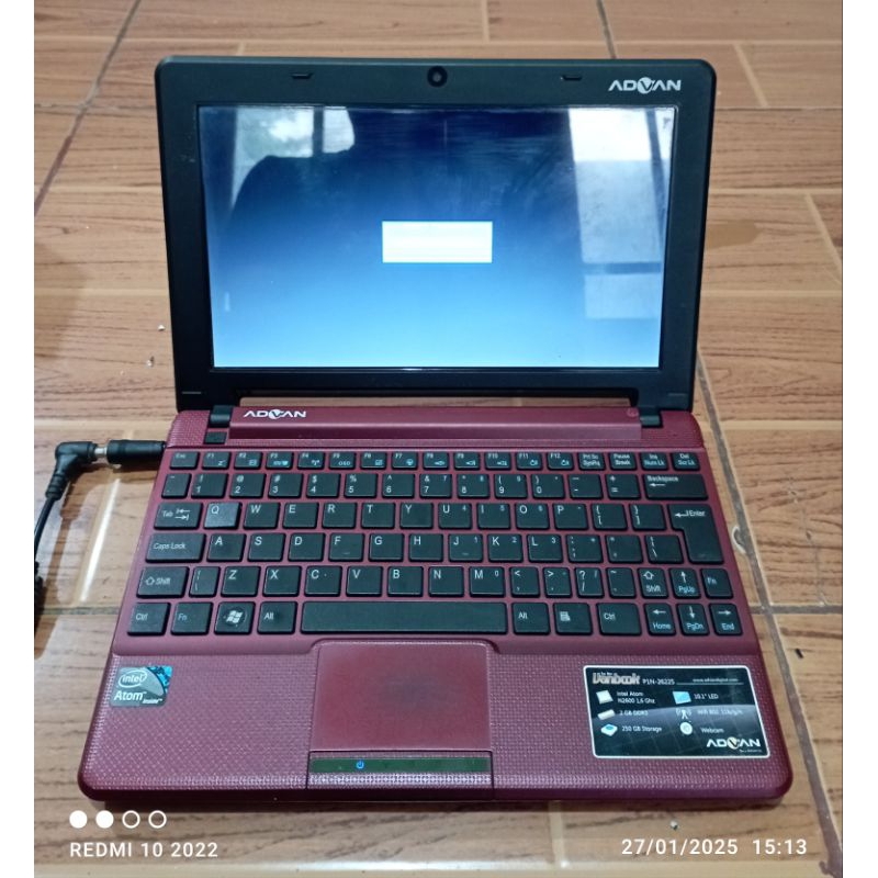 Jual Notebook ADVAN PIN-26225 Intel Atom DDR3 kondisi lupa password ...