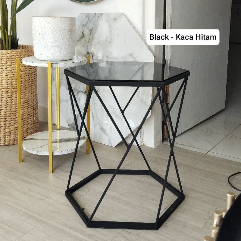 Jual MEJA TAMU MINIMALIS MEJA HEXAGONAL BESI MEJA TAMU MINIMALIS ...
