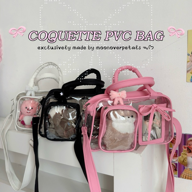 Jual [READY STOCK] COQUETTE PVC BAG exclusively made by MOONOVERPETALS | tas konser kpop lucu ...