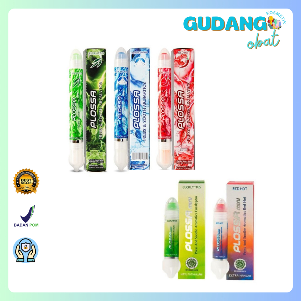 Jual Plossa Minyak Angin Aromatics 4 in 1 10 ML, Plossa Mini Hot Merah ...