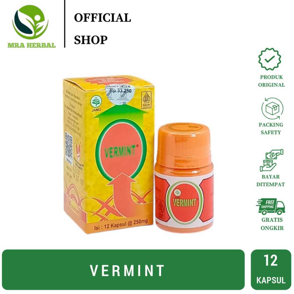 Jual VERMINT 12 KAPSUL - KAPSUL CACING VERMINT | Lumbriminfit | Shopee ...