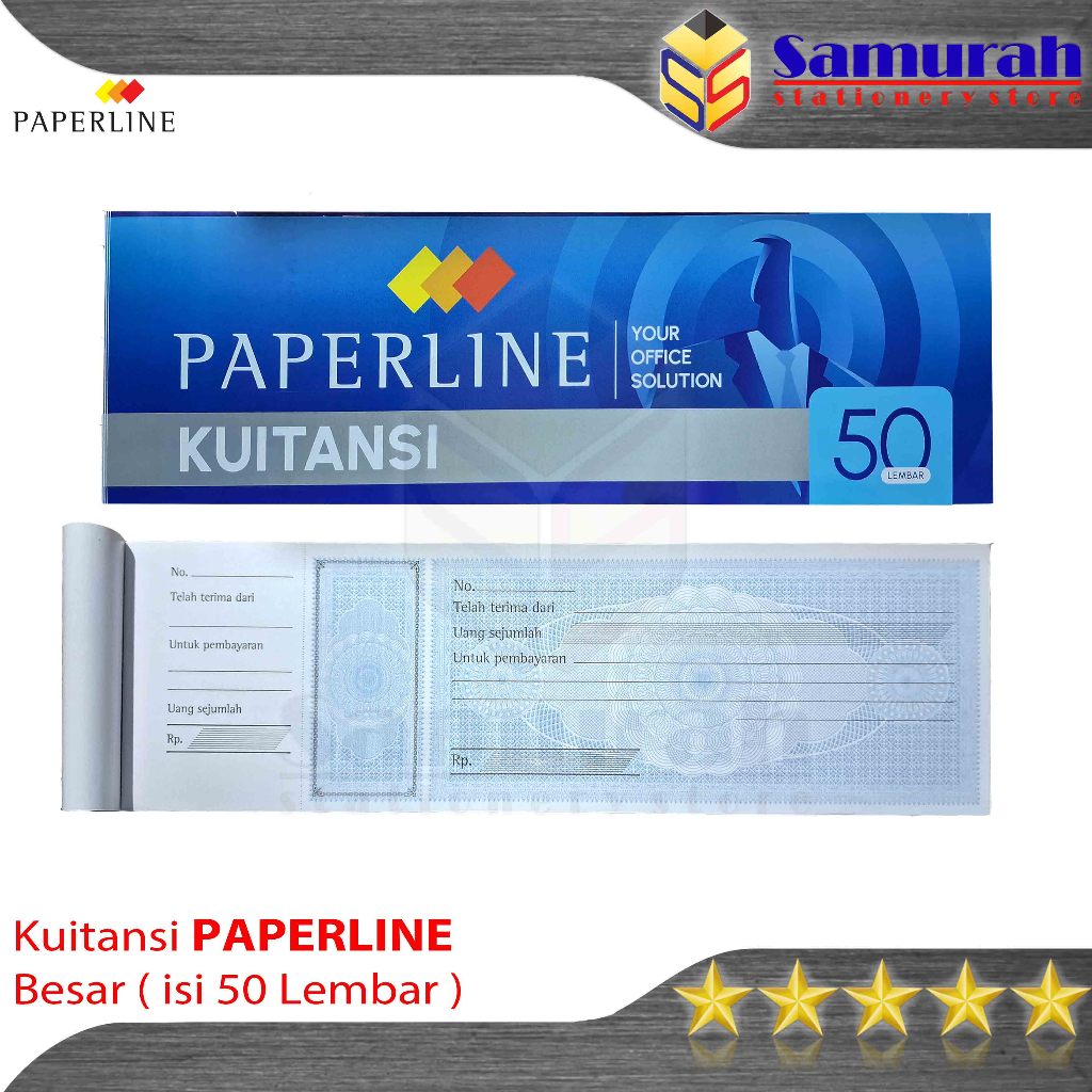 Jual Buku Kuitansi Paperline Ukuran Besar isi 50 Lembar / Bukti ...