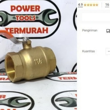 Jual Ball Valve ONDA 1 1/2" Kuningan Stop Kran Gate Valve Gagang 1.5" | Shopee Indonesia