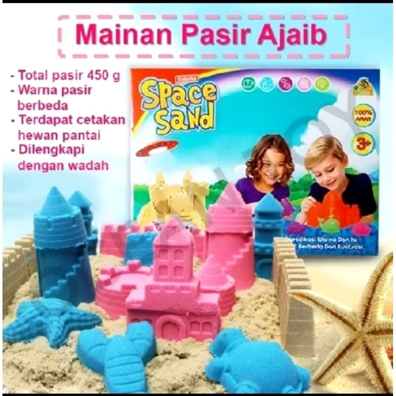 Jual Magic Sand / Pasir Ajaib 450g + Cetakan – Mainan Edukasi Anak ...