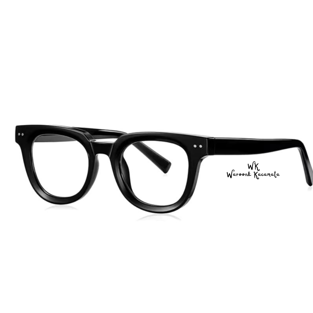 Jual Frame Kacamata Vintage Pria Wanita Kotak Bulat Tebal Skena Acetate 2120 Photocromic Anti ...