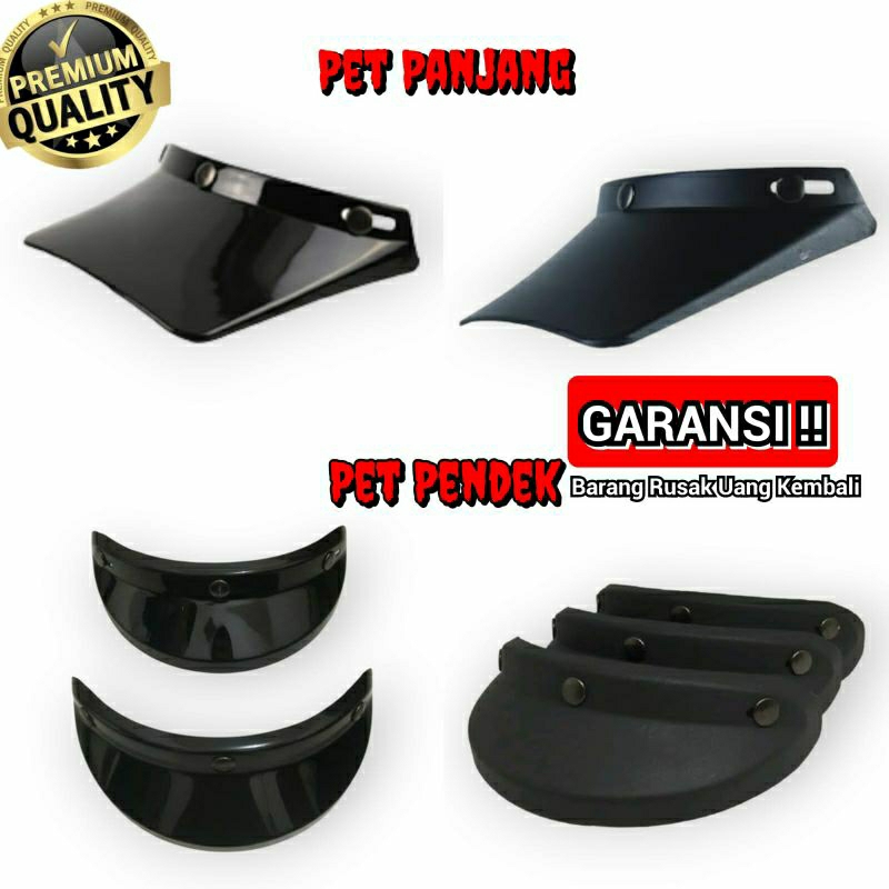 Jual Pet Pendek dan Panjang Hitam dan Hitam Dof untuk helm bogo Dewasa ...