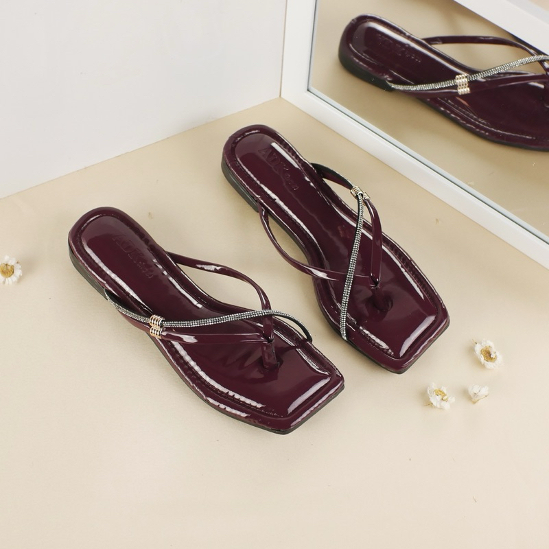 Jual Adk shoes sandal santai clarissa hiasan jelly permata sandal ...