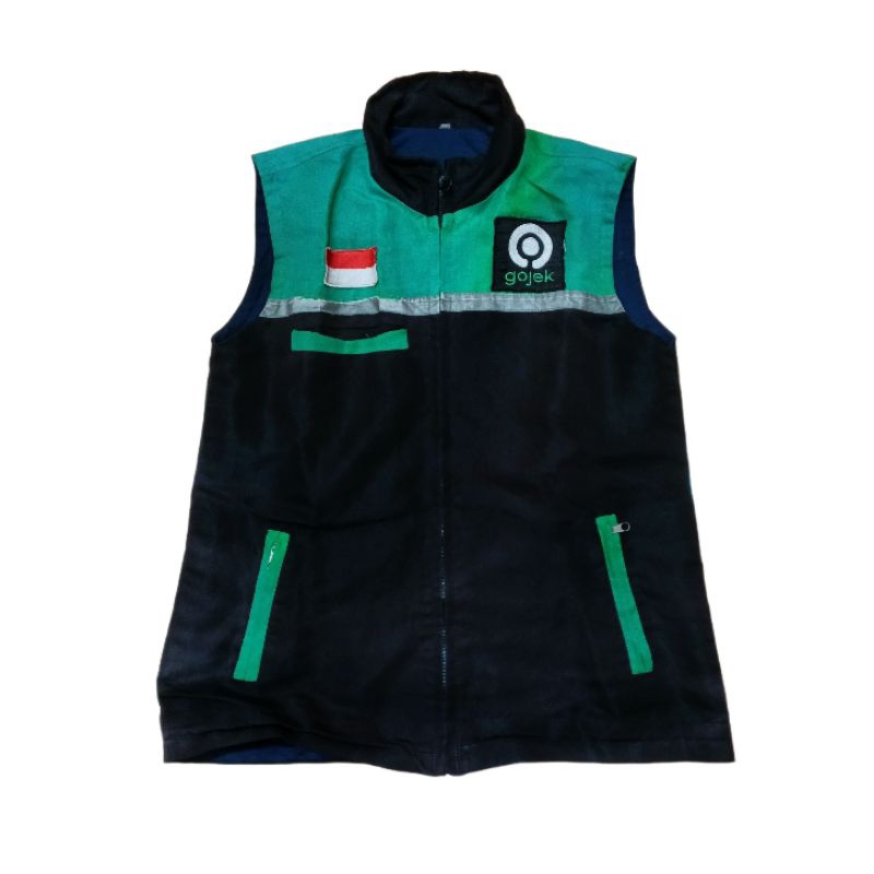 Jual Rompi Ojol Gojek M Hitam Hijau Unisex Second | Shopee Indonesia