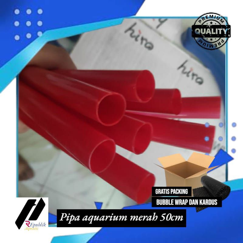 Jual Pipa aquarium merah 50 cm / pipa aquarium / pipa hiasan aquarium ...
