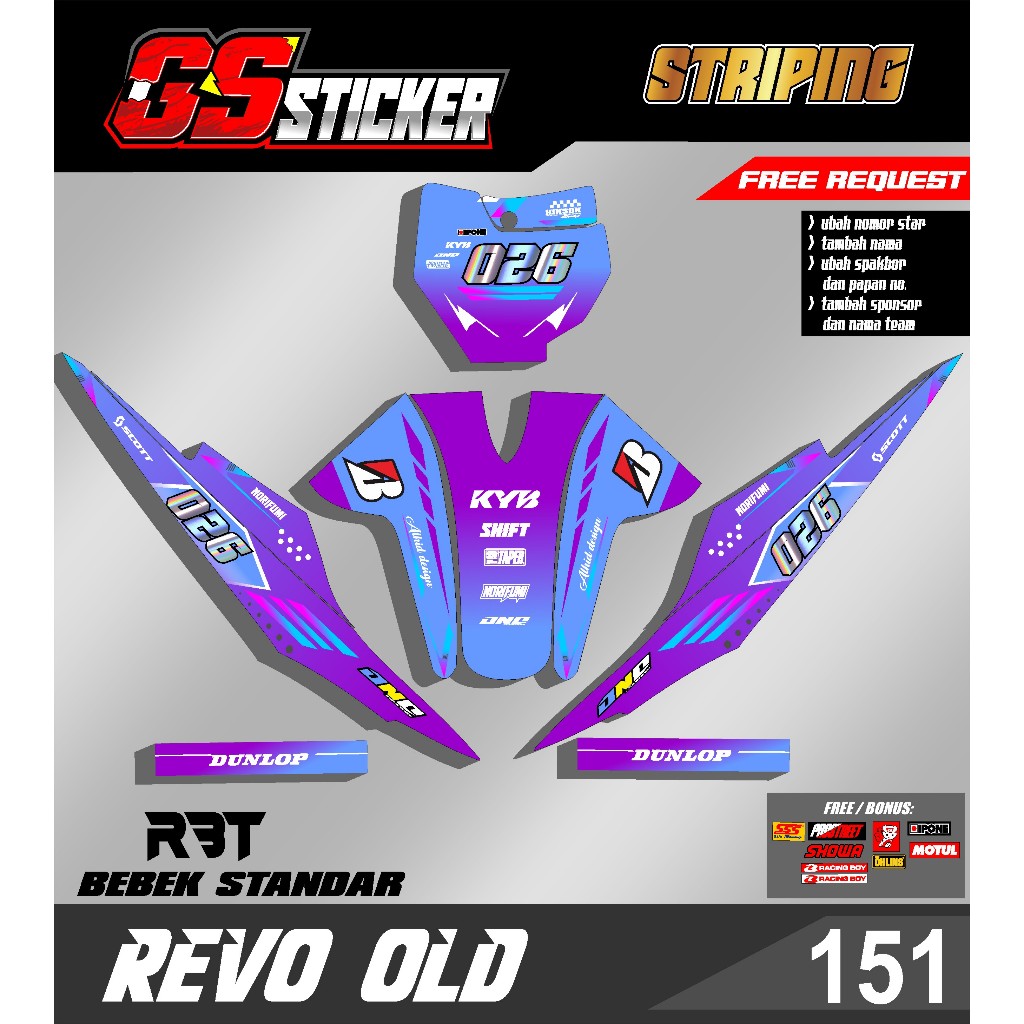 Jual STICKER STRIPING SEMI FULLBODY RBT REVO OLD RBT BEBEK MODIF ...