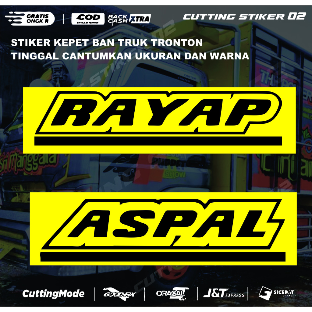 Jual CUTTING STICKER KEPET BAN TRUCK DAN PICK UP/ RAYAP ASPAL | Shopee ...