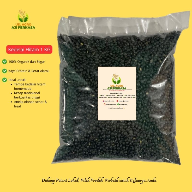 Jual Kedelai Hitam TERMURAH Malika SOYBEAN 1kg | Shopee Indonesia