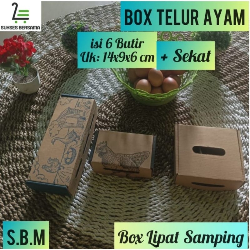 Jual Box Telur isi 6 UK: 14x9x6 cm/kardus/endok/ayam petelur/Trytelur ...