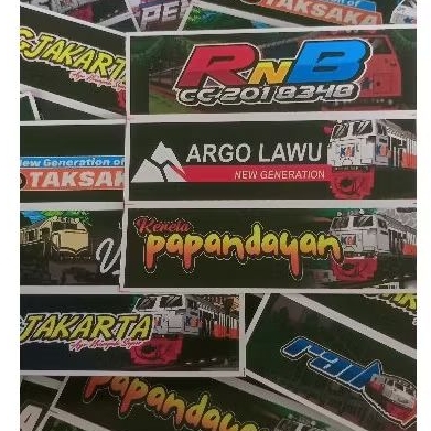 Jual (free sticker)Cetak stiker kereta api indonesia Railfans isi 45 ...
