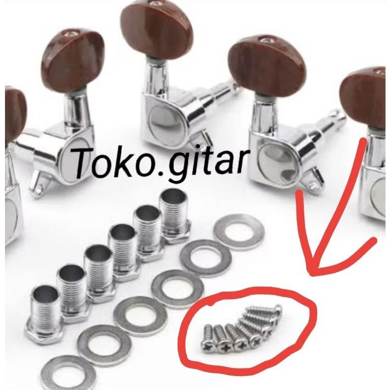 Jual BAUT TUNING MACHINES SCREW DREYER GITAR ELEKTRIK | Shopee Indonesia