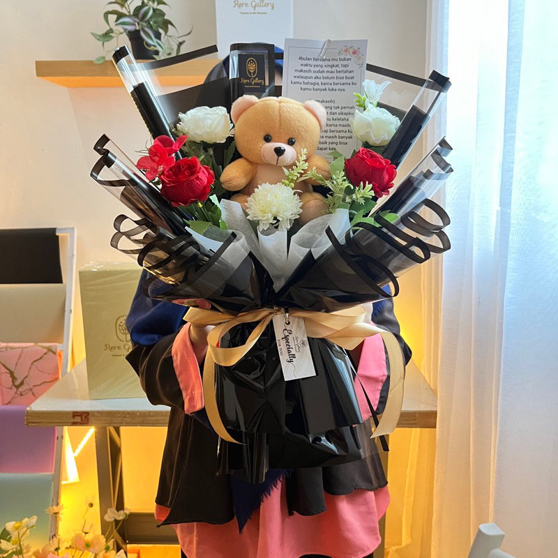 Jual Buket boneka murah / kado ulang tahun cewek / buket bunga / hadiah ...