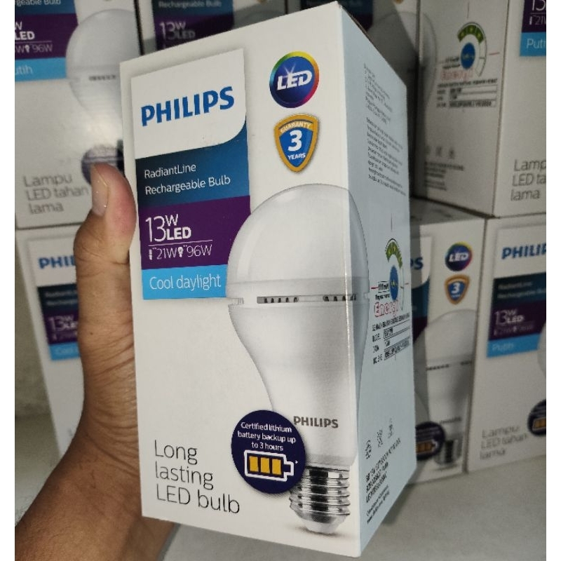 Jual Lampu Led Philips EMERGENCY RECHARGEABLE 8W 9W 11W 13W - PUTIH | Shopee Indonesia