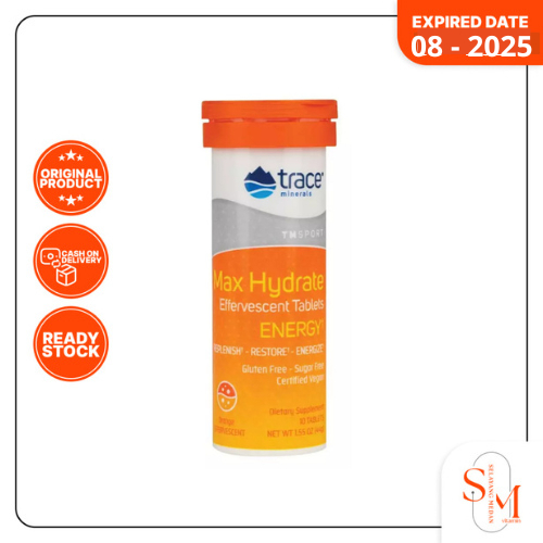 Jual Trace Mineral Max Hydrate Energy Orange Flavor isi 10 tablet ...