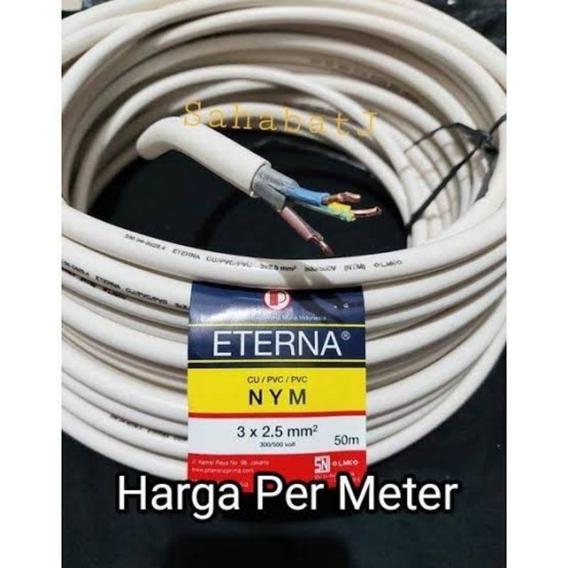 Jual Kabel Listrik Eterna 3x2.5 mm² Kabel NYM Eterna 3x2,5 mm² Harga per Meter | Shopee Indonesia