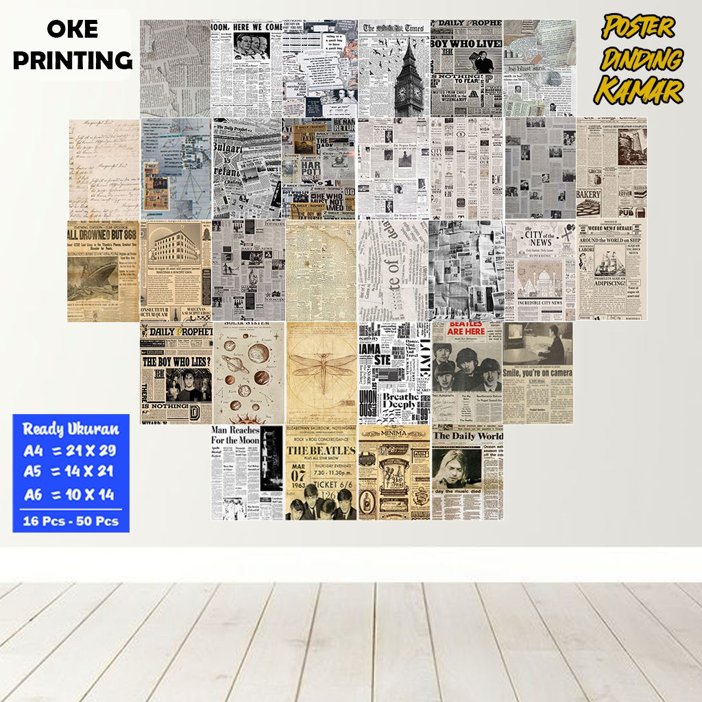 Jual Poster Dinding Kamar koran / Poster Dinding koran / Hiasan Dinding ...