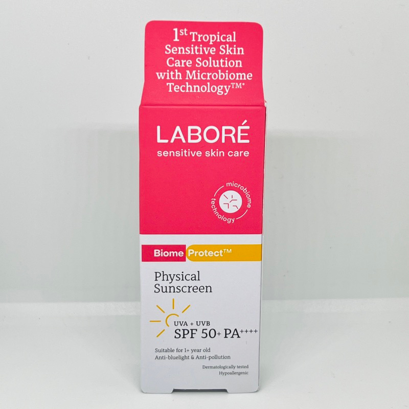 Jual Labore Physical Sunscreen SPF 50 PA++++ Travel Size 10ml - Mineral ...