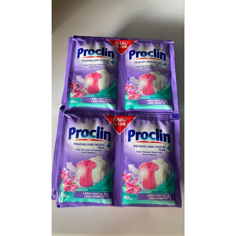 Jual proclin penghilang noda baju berwarna 24pcs kemasan 25ml | Shopee ...
